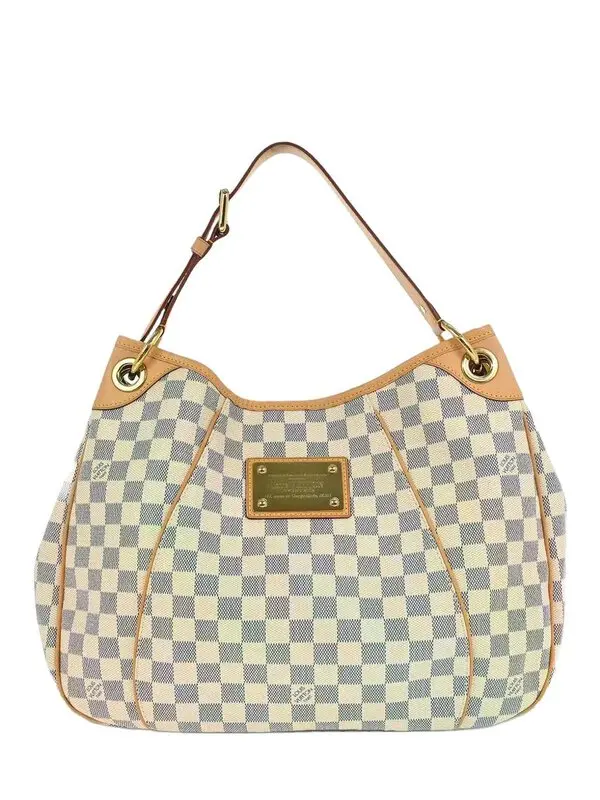 LOUIS VUITTON 2008 Pm Galliera Damier Azur Shoulder Bag - White