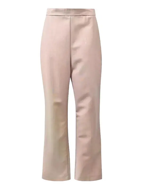 Fendi Logo-embroidered High-rise Trousers - Neutrals