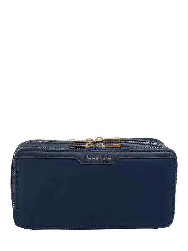 House Of Harlow 1960 Twill Nylon Cosmetic Organizer - Navy