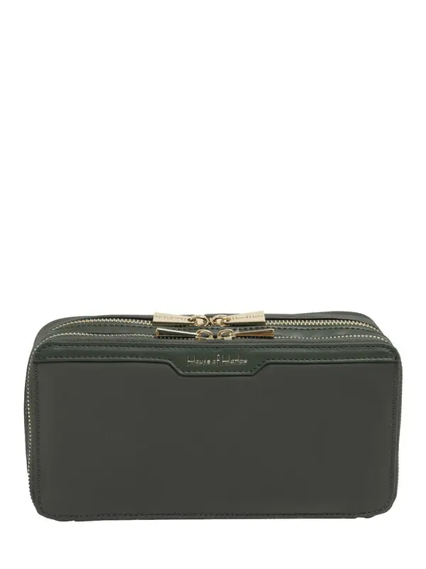 House Of Harlow 1960 Twill Nylon Cosmetic Organizer - Olive
