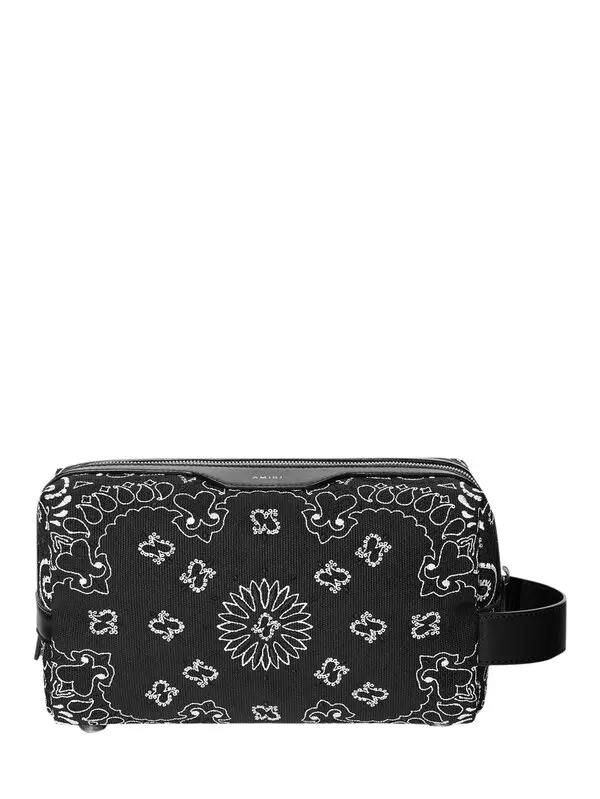 Amiri Canvas Bandana Beauty Case - Black