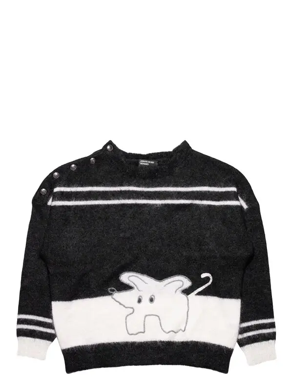 Enfants Riches Déprimés Mohair Rat Sweater - Black