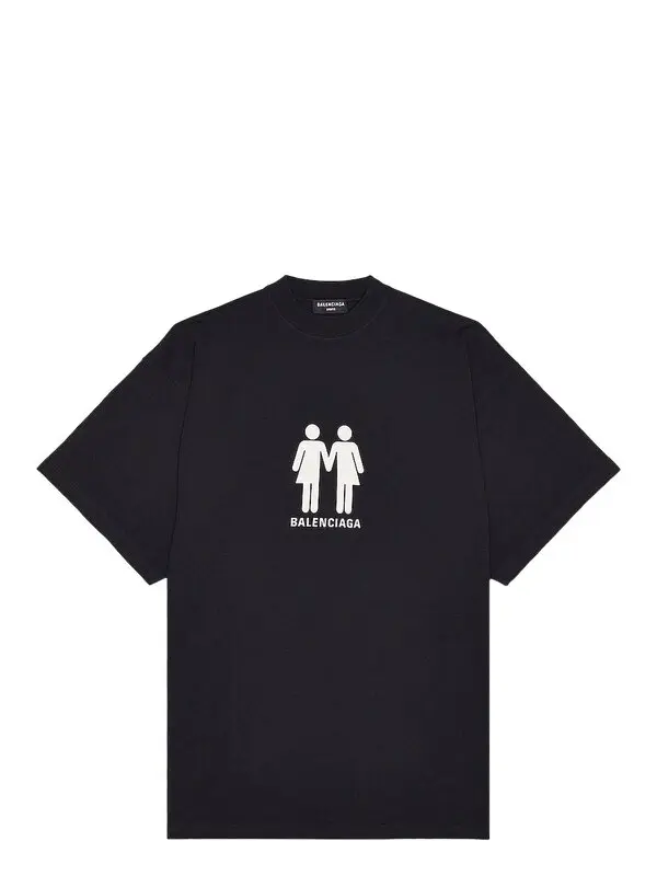 Balenciaga Oversized T-shirt - Black