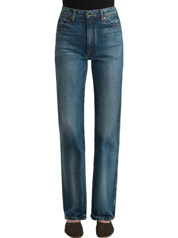 Khaite High-rise Straight Leg Jeans - Blue
