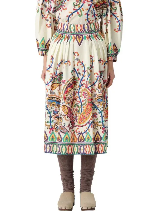 Etro Printed Skirt - White