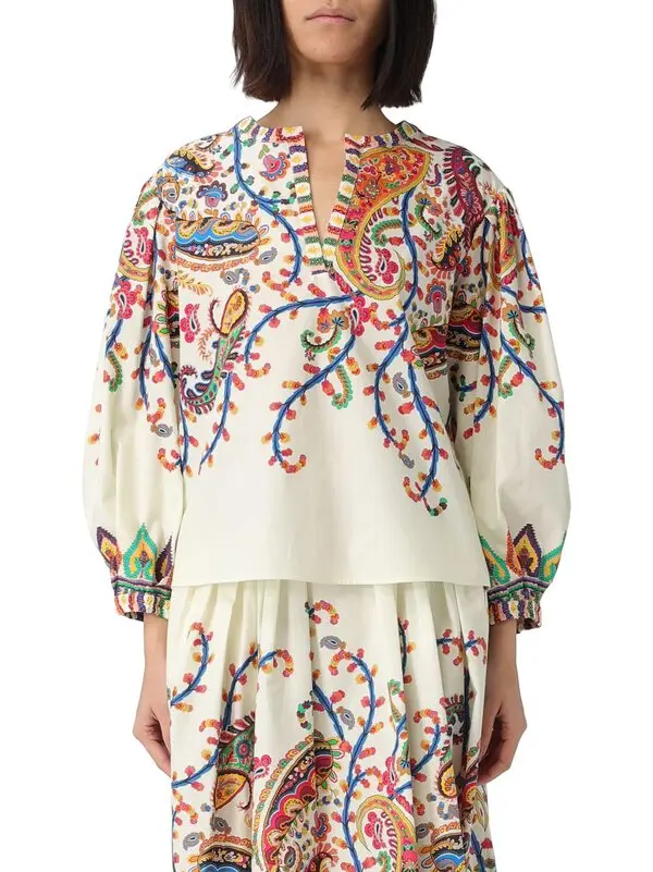 Etro Cotton Blouse With Paisley Print - Multicolor