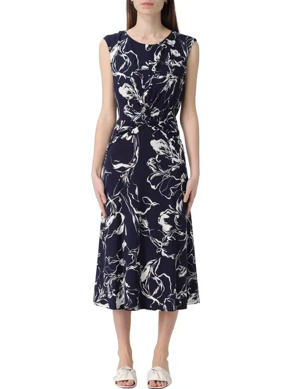 Ralph Lauren Printed Midi Dress - Blue