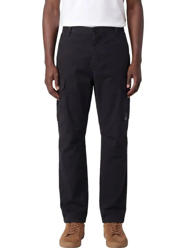 C.P. COMPANY Cotton Cargo Trousers - Black