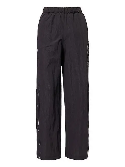 Lululemon Logo Print Woven Track Pants - Black/white
