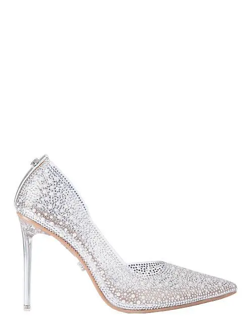 Carvela Positano Vinyl Heeled Courts - Silver
