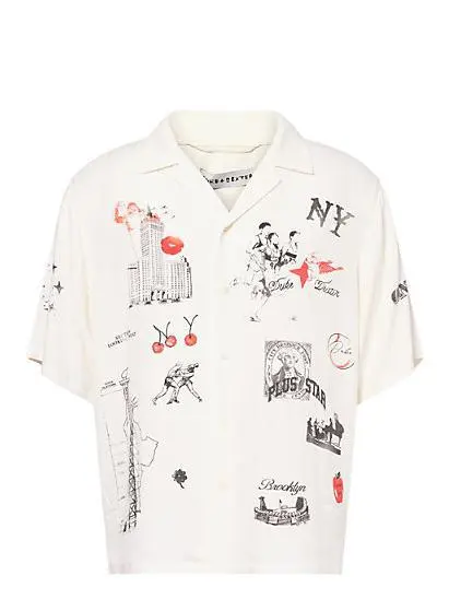 DUKE + DEXTER Sketch Vintage Short-sleeves Woven Shirt - White