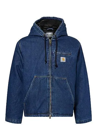 Carhartt Work In Progress Cleveland Hooded Denim Jacket - Blue