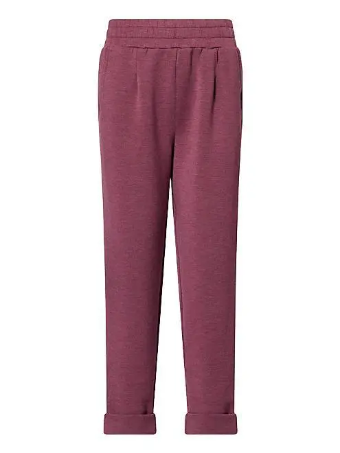 Varley Rolled Cuff Stretch-jersey Jogging Bottoms - Sassafras Marl