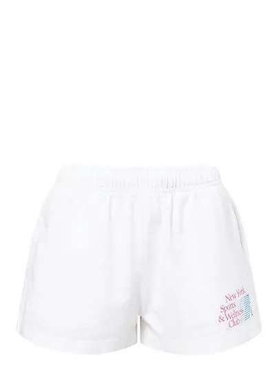 SPORTY & RICH Cotton-jersey Shorts - White