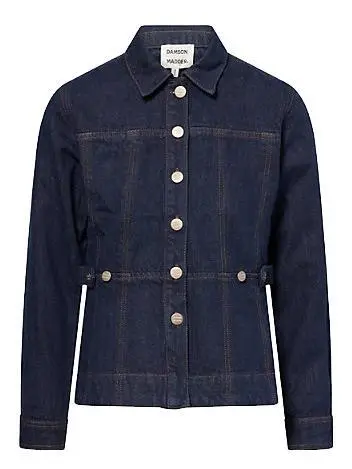 DAMSON MADDER Darbie Fitted Denim Shirt - Blue