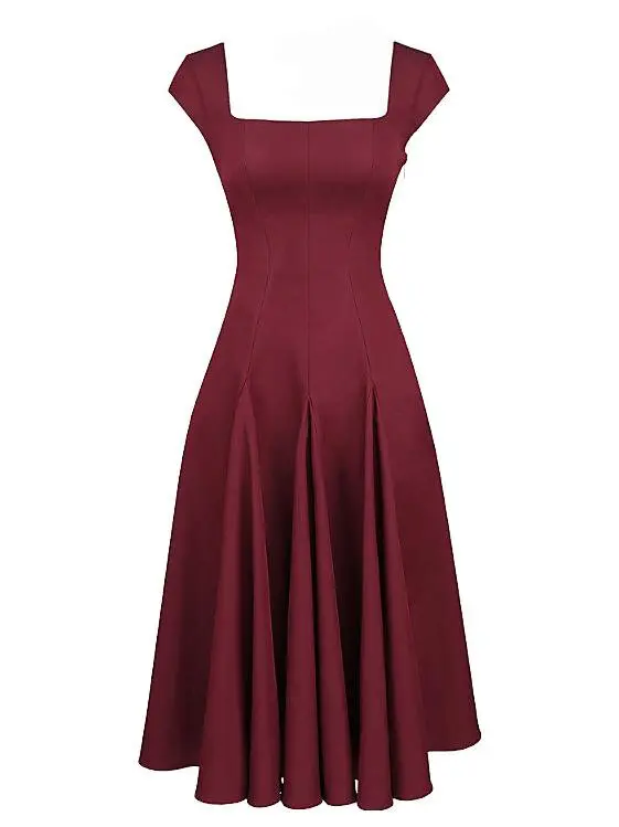 House Of Cb Raisa Lace-back Twill Midi Dress - Wine