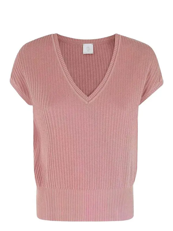 Eleventy Sleeveless V-neck Top - Pink