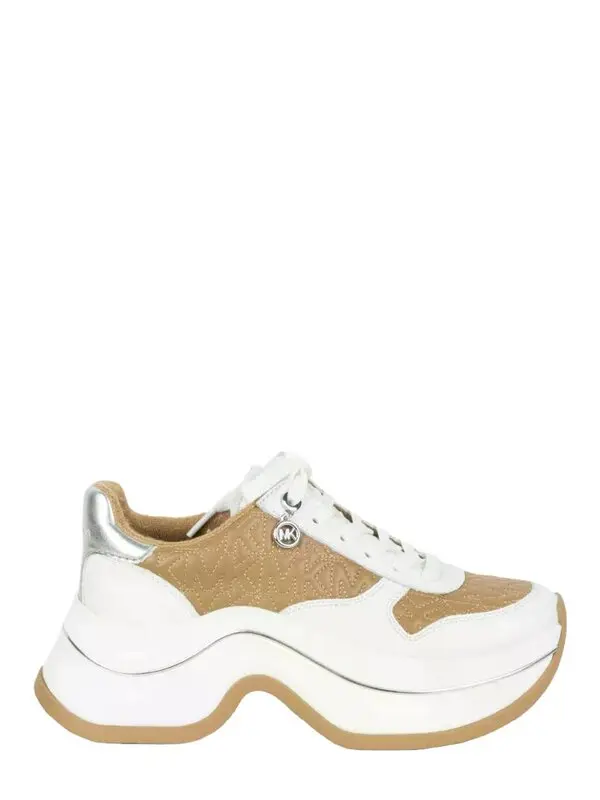 Michael Kors Arla Logo-detail Quilted Sneakers - White