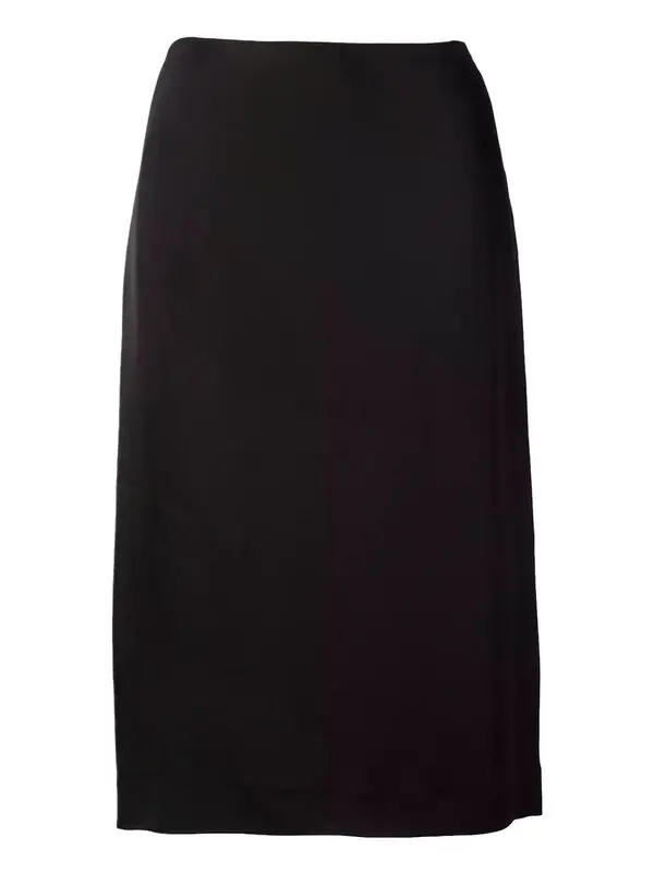THE ROW Straight-cut Midi Skirt - Black