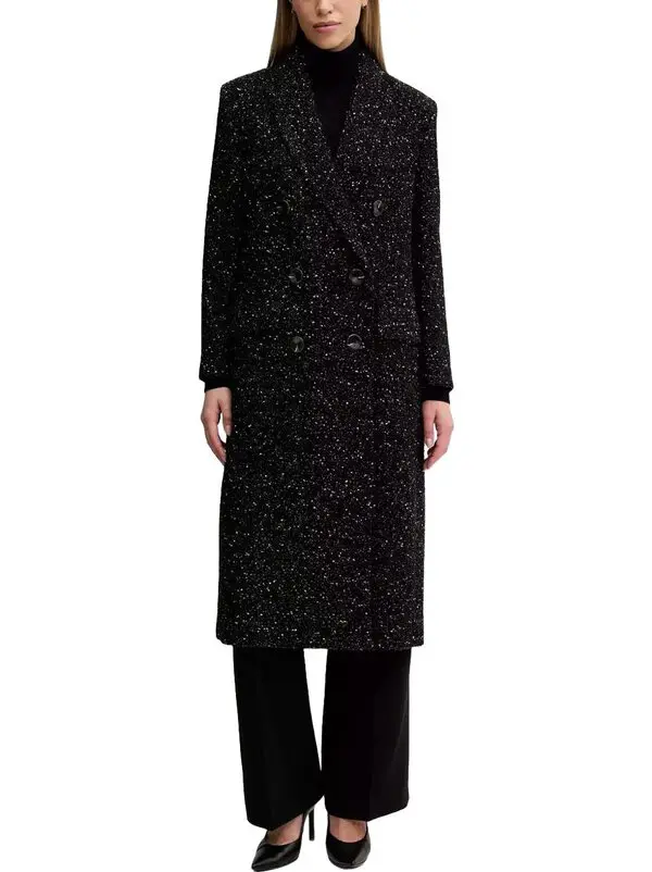 Sisley Double-breasted Coat - Black
