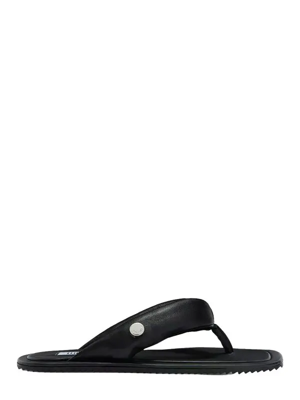 Attico Padded Thong Sandals - Black