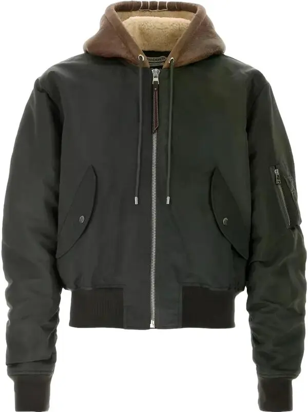 JW Anderson Hooded Bomber Jacket - Green