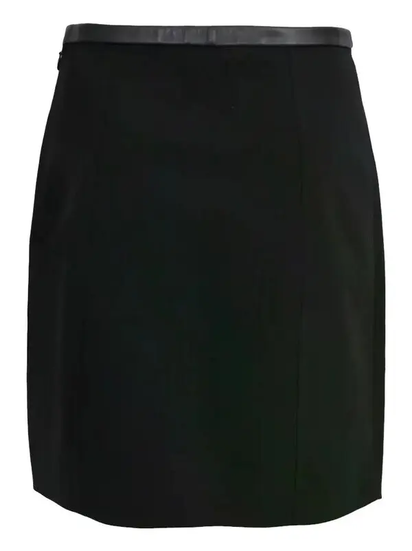 Alexander Wang Leather-trimmed Pencil Skirt - Black