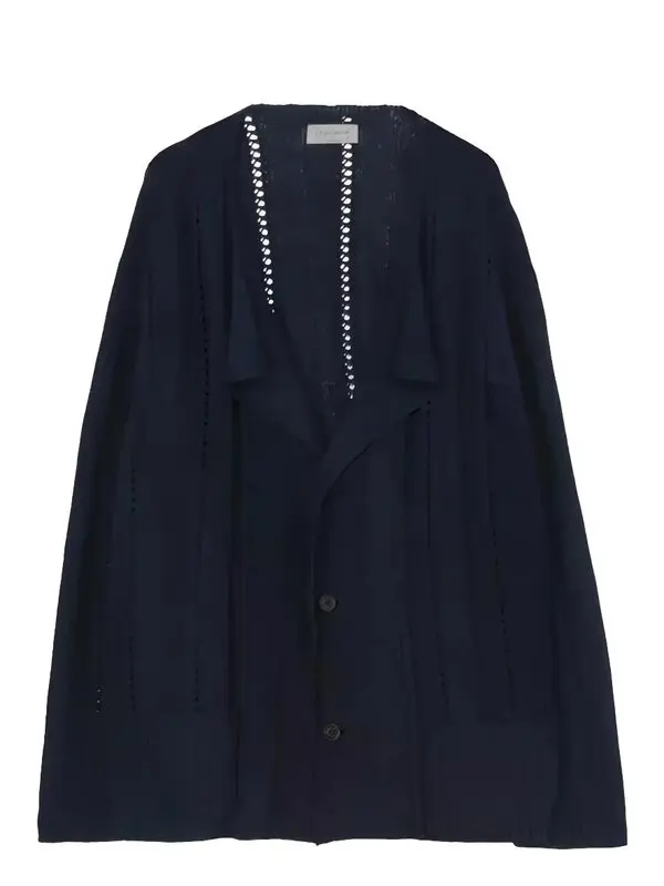 Yohji Yamamoto Openwork Cardigan - Blue