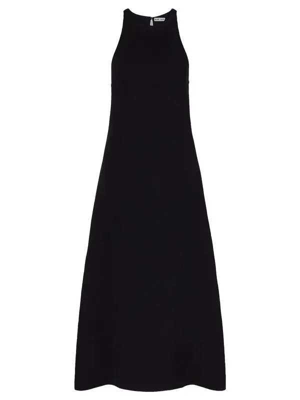 BLAZÉ MILANO Skyros Pleated Crepe Midi Dress - Black