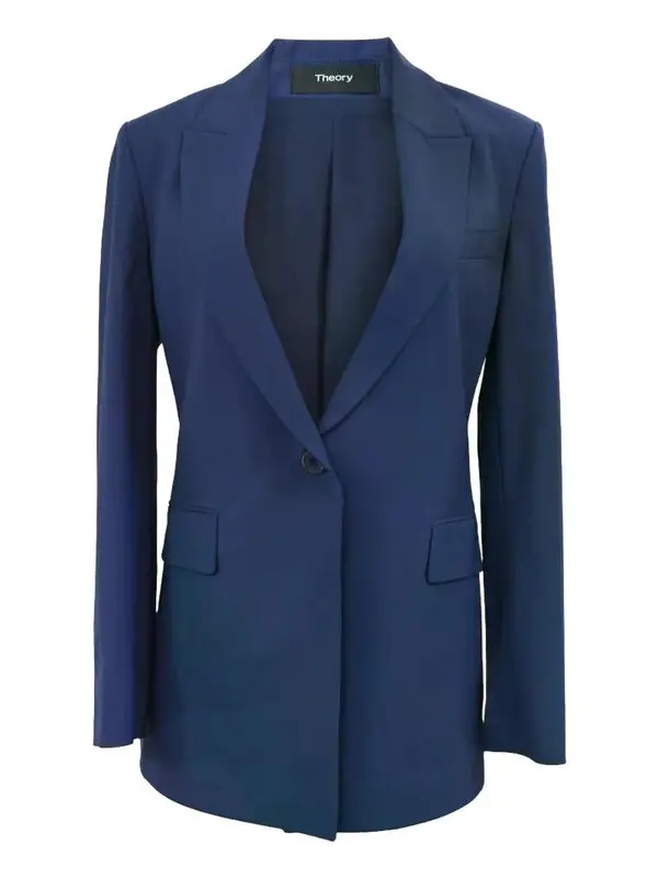Theory Single-breasted Blazer - Blue