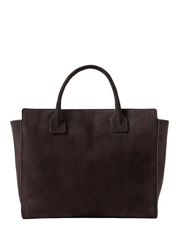 NILI LOTAN Bianca Suede Tote - Brown