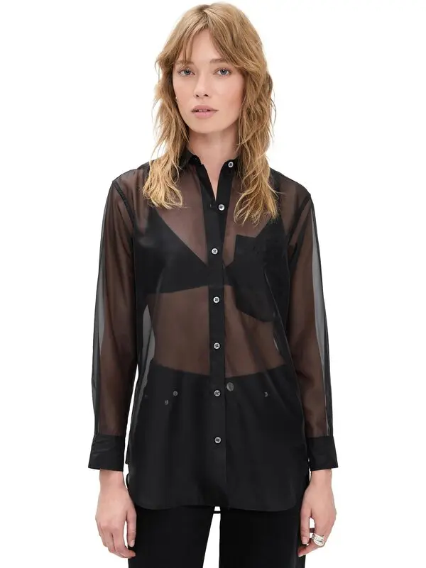 Rails Sofiya Button-down Blouse - Black