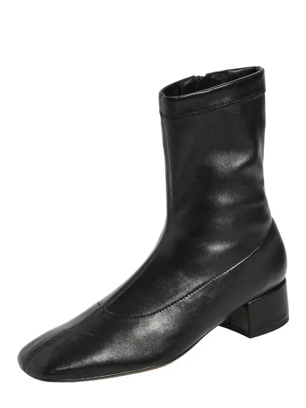 ANDREA GOMEZ Daniela 40mm Leather Boots - Black