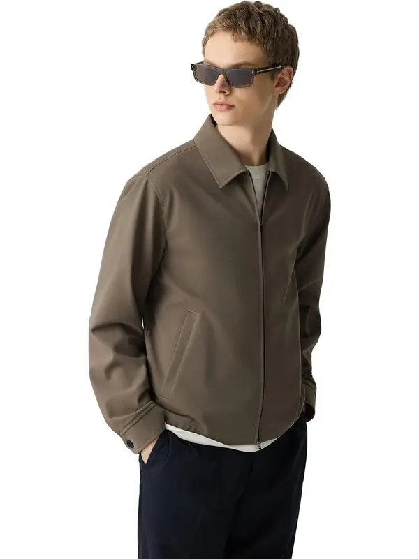 Theory Blouson Jacket In Precision Ponte - Morel