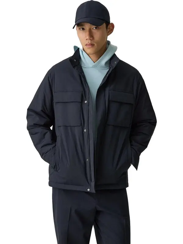 Theory Field Jacket In Motion Nylon - Eclipse