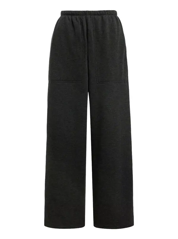 12 STOREEZ Elasticated-waistband Track Trousers - Grey