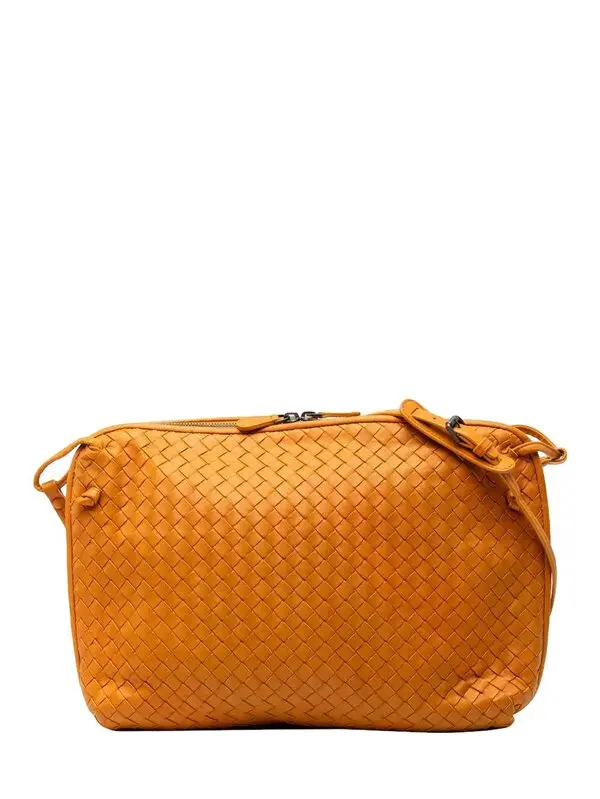 Bottega Veneta 2011 Large Nappa Intrecciato Nodini Crossbody Bag - Orange