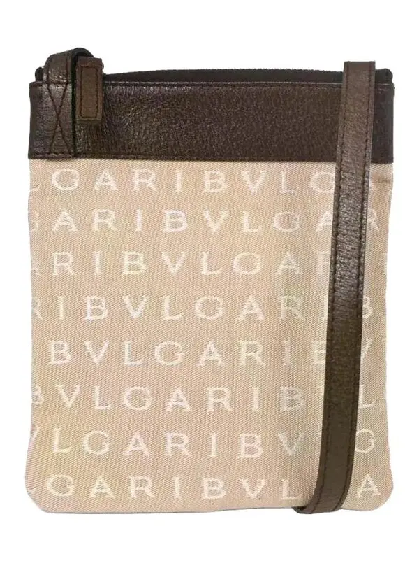 BVLGARI 1990-2000s Logomania Cross Body Bag - Neutrals