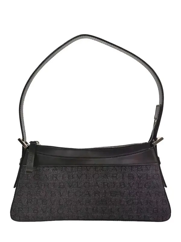 BVLGARI 1990-2000s Logomania Shoulder Bag - Black