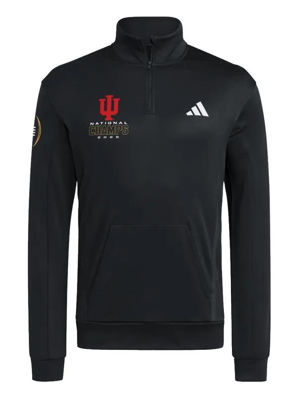 Adidas Indiana Hoosiers National Champions Quarter-zip - Black / Multi