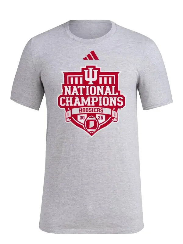 Adidas Indiana Hoosiers Short Sleeve Pregame T-shirt - Medium Grey Heather / Multi