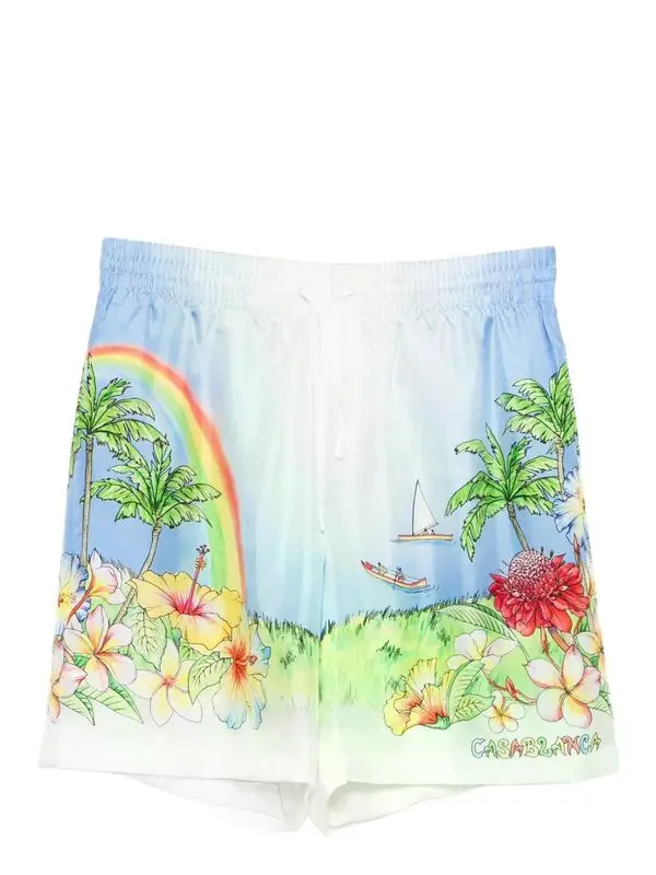 Casablanca Printed Shorts - Blue