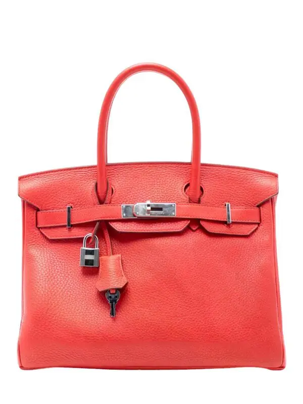 Hermès 2016 Clemence Birkin Retourne 30 Handbag - Red