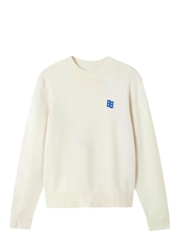ADER ERROR Logo-patch Crewneck Sweater - Neutrals