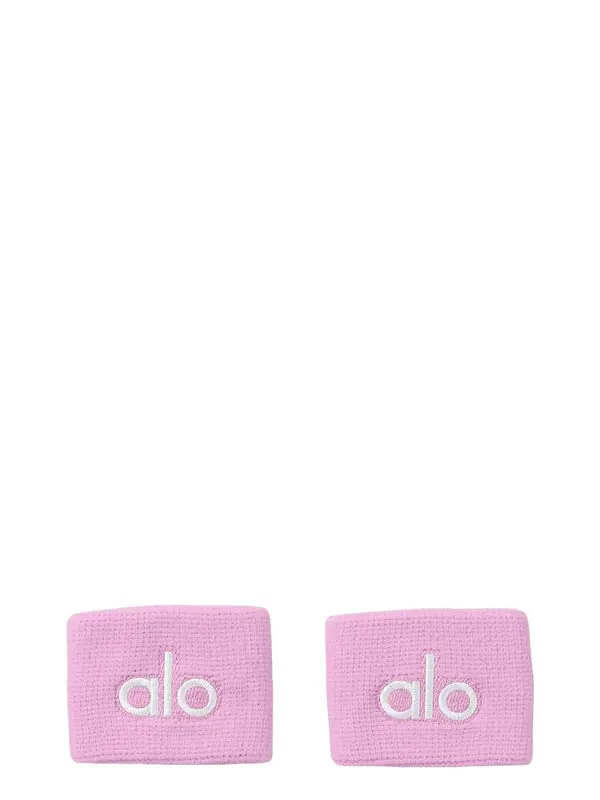 Alo Yoga Glow Wristband - Candy Heart Pink/white
