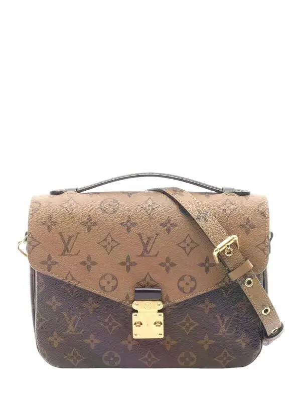 LOUIS VUITTON Monogram Reverse Pochette Metis Satchel 2021-2026 - Brown