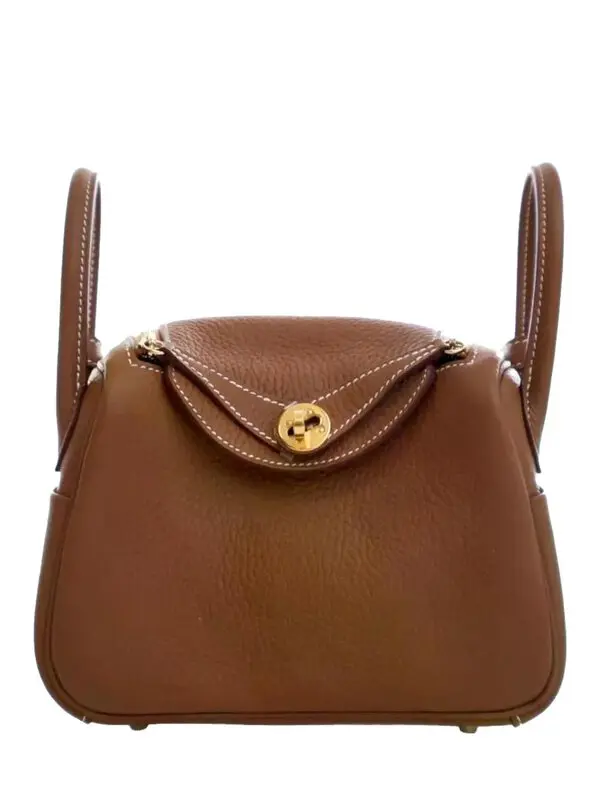 Hermès 2023 Mini Clemence Lindy 20 Satchel - Brown