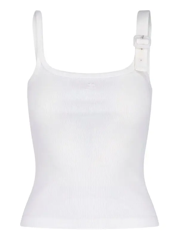 COURREGES Buckle 90s Tank Top - White