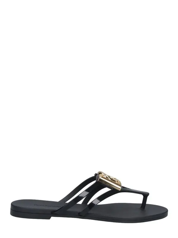 Dolce & Gabbana Dg Thong Sandals - Black