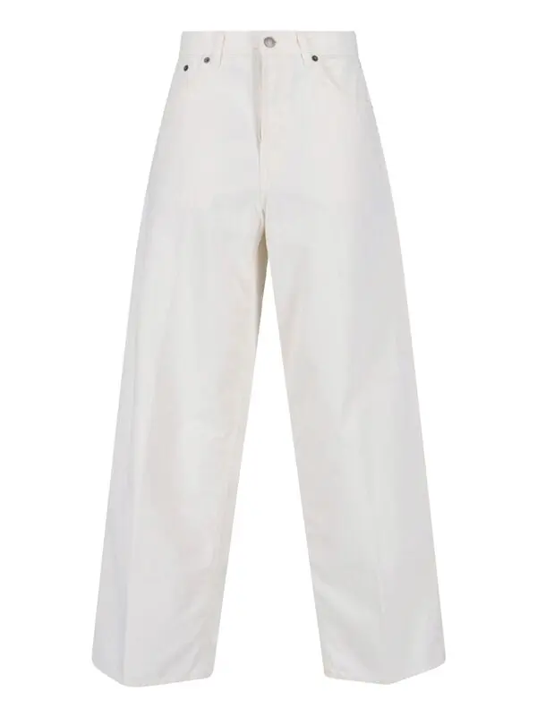 HAIKURE Wide-leg Cotton And Linen Jeans - White